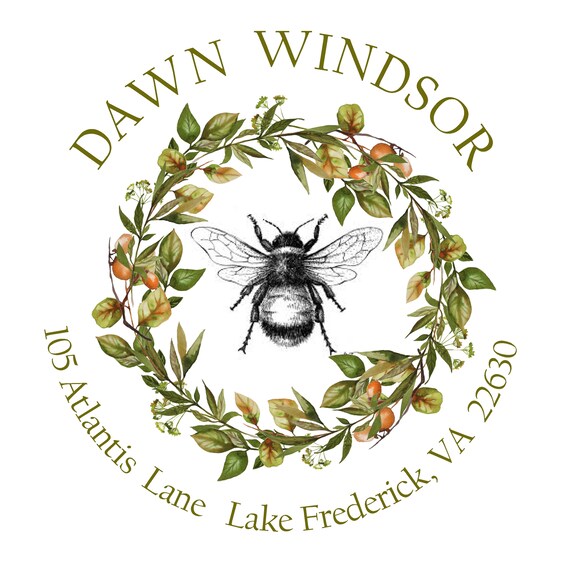 Paper Custom Address Labels with Bees Honeybee Gifts Bee Lover Gift ...