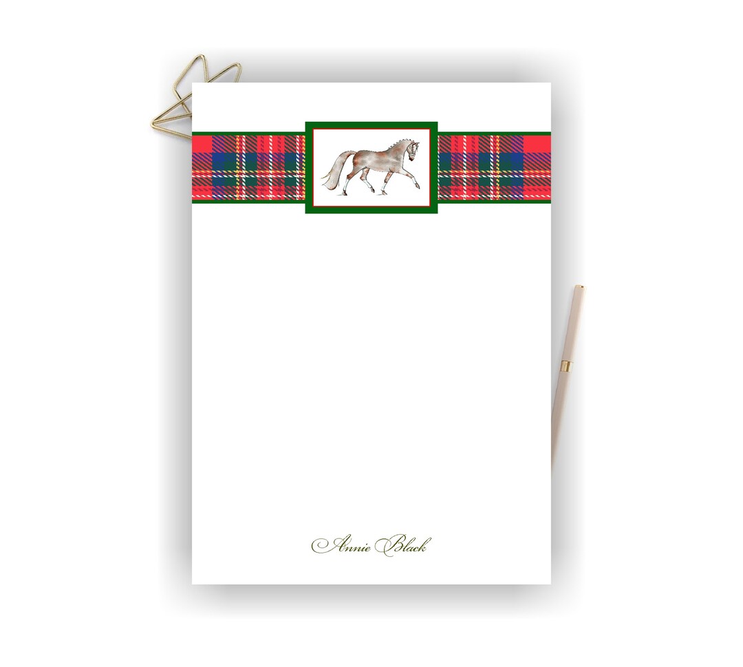 Personalized Horse Notepad, Monogram Horse Stationery, Horse Notepads ...
