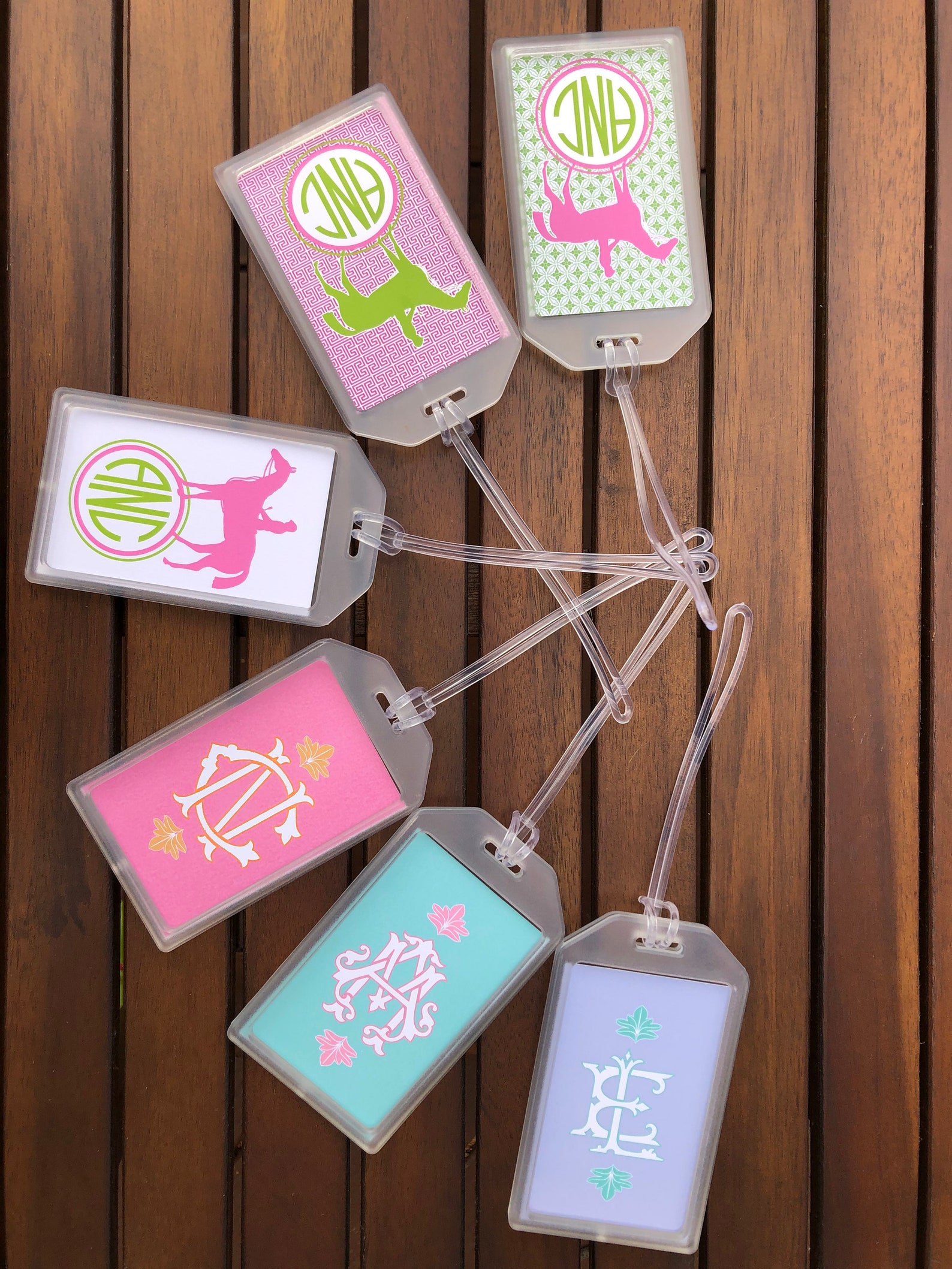 Classic Monogram Bag Tag Personalized Luggage Tag Gift for - Etsy