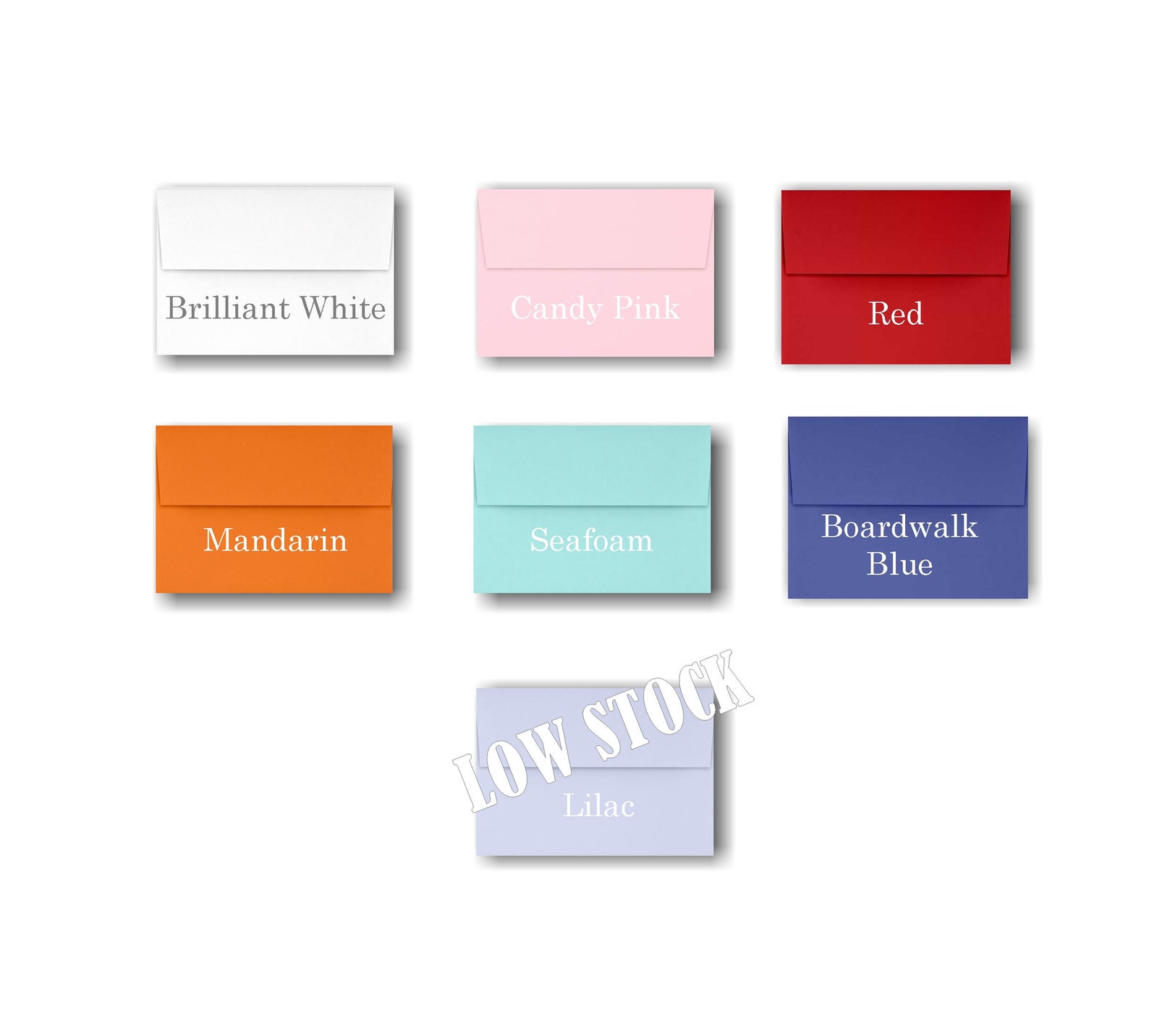 Set of Flat Note Cards in Blue and White With Matching - Etsy