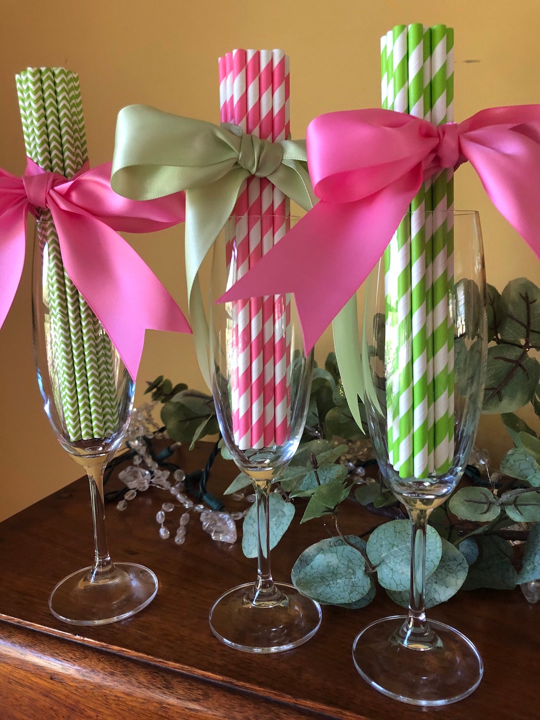 Paper Straws Preppy Paper Straws Tailgating Supplies - Etsy