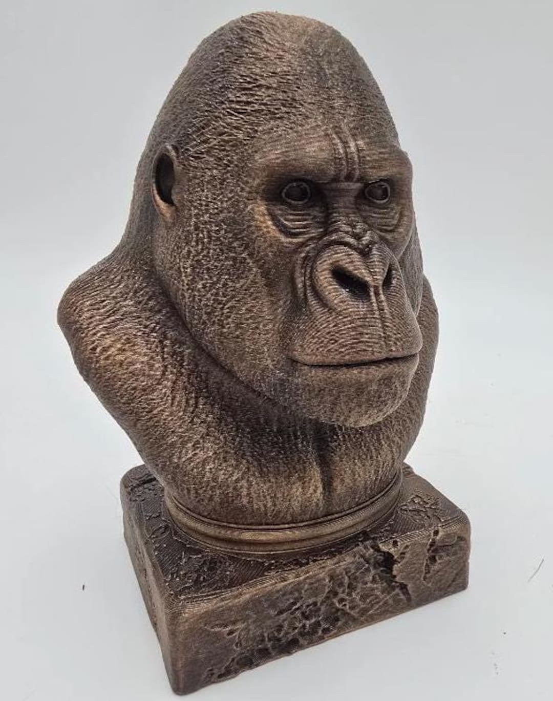 Gorilla Bust on a Cracked Stone Base Home Decor, Statue, Bookend ...