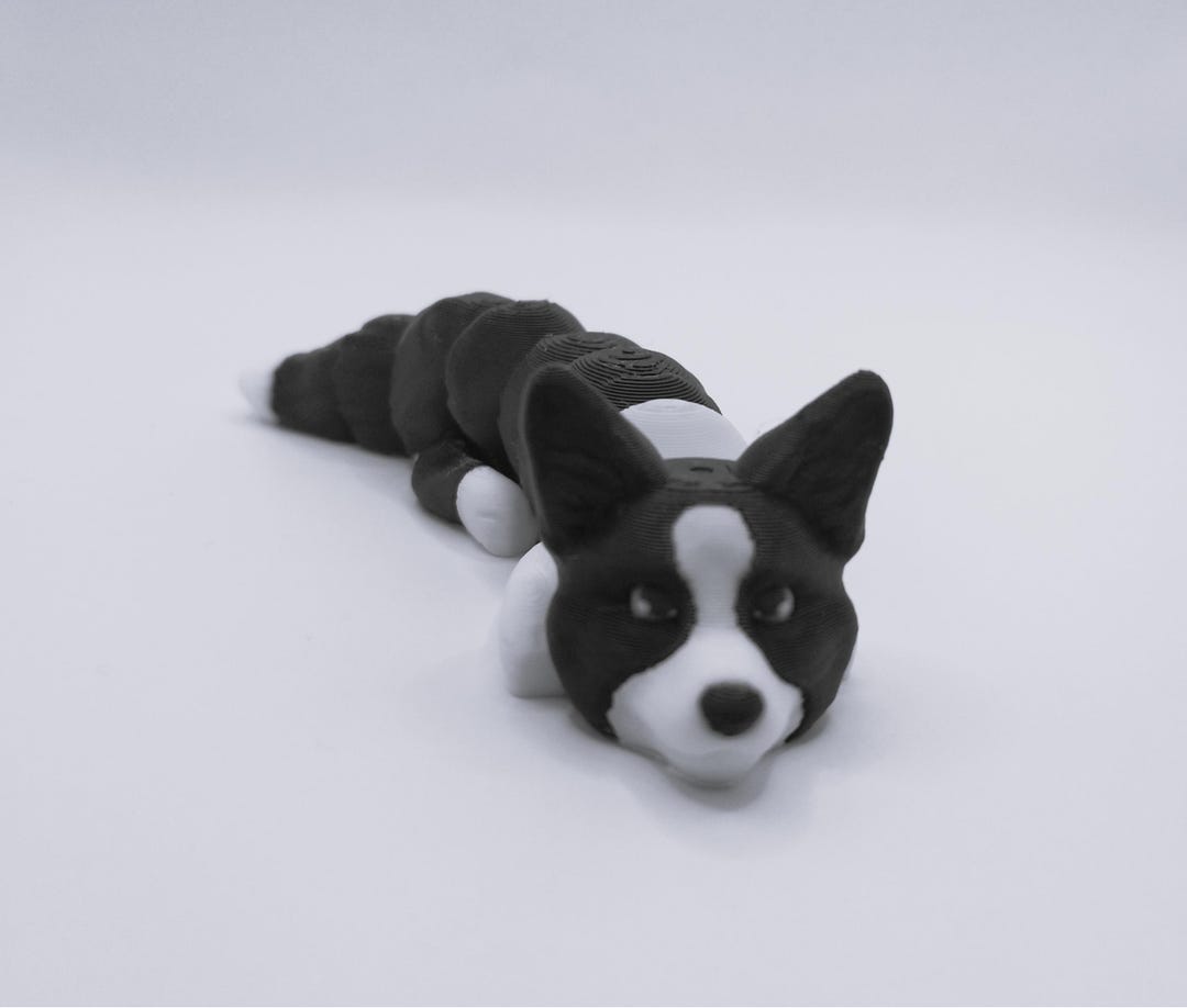 Corgi Keychain, Flexi Fidget Toy, Stress Relief Keychain, Dog Lover ...