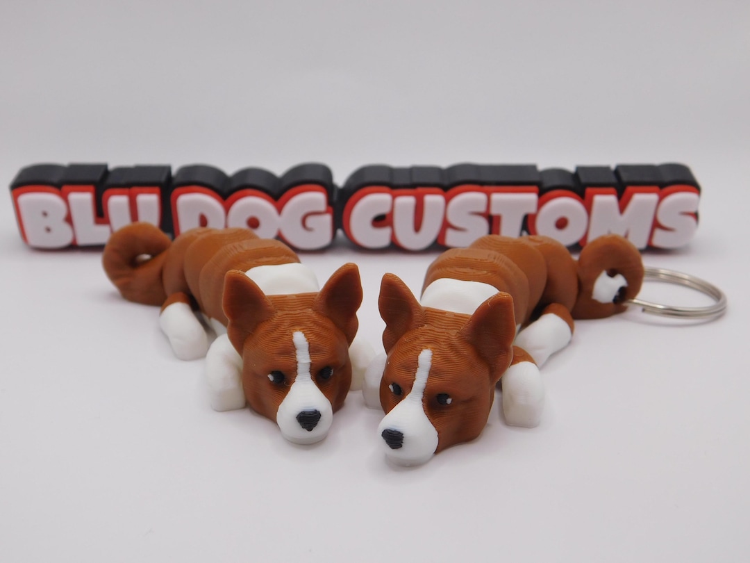 Basenji Flexi Fidget Toy, Stress Relief Keychain, Dog Lover Gift ...