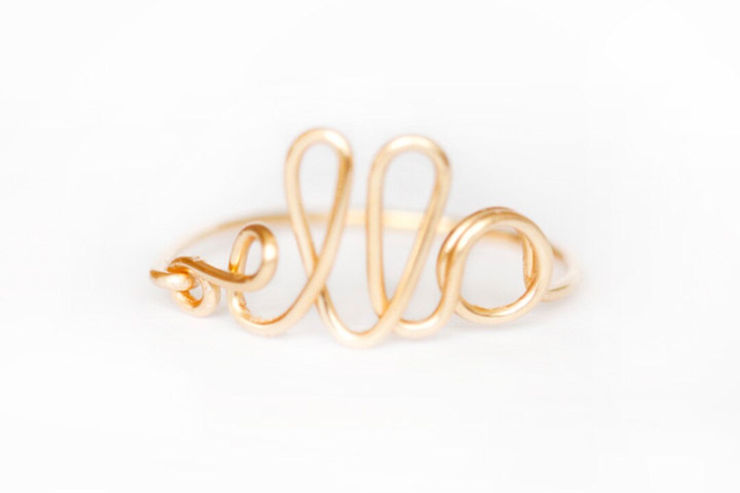 Wire Name Ring, Personalized Ring, Custom Jewelry, Bridesmaid Gift ...