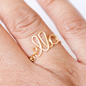 Wire Name Ring, Personalized Ring, Custom Jewelry, Bridesmaid Gift ...