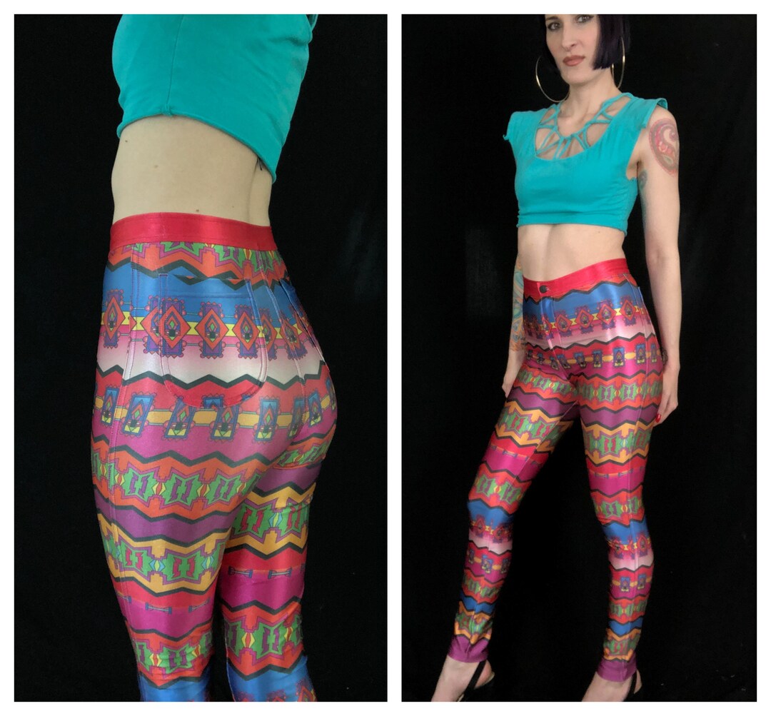 RARE Vintage 1970's Style PETER MAX Rainbow Geometric Pop Art Shiny ...
