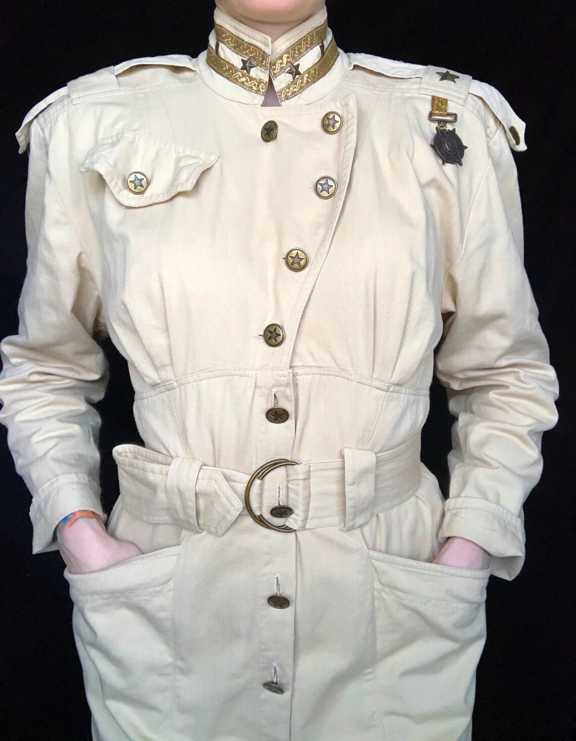 Vintage 1980's Military Utilitarian Style Structured - Etsy