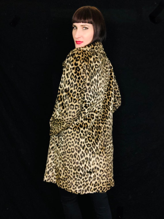 Vintage 1960's Luxurious Leopard Print Faux Fur Doubl… - Gem