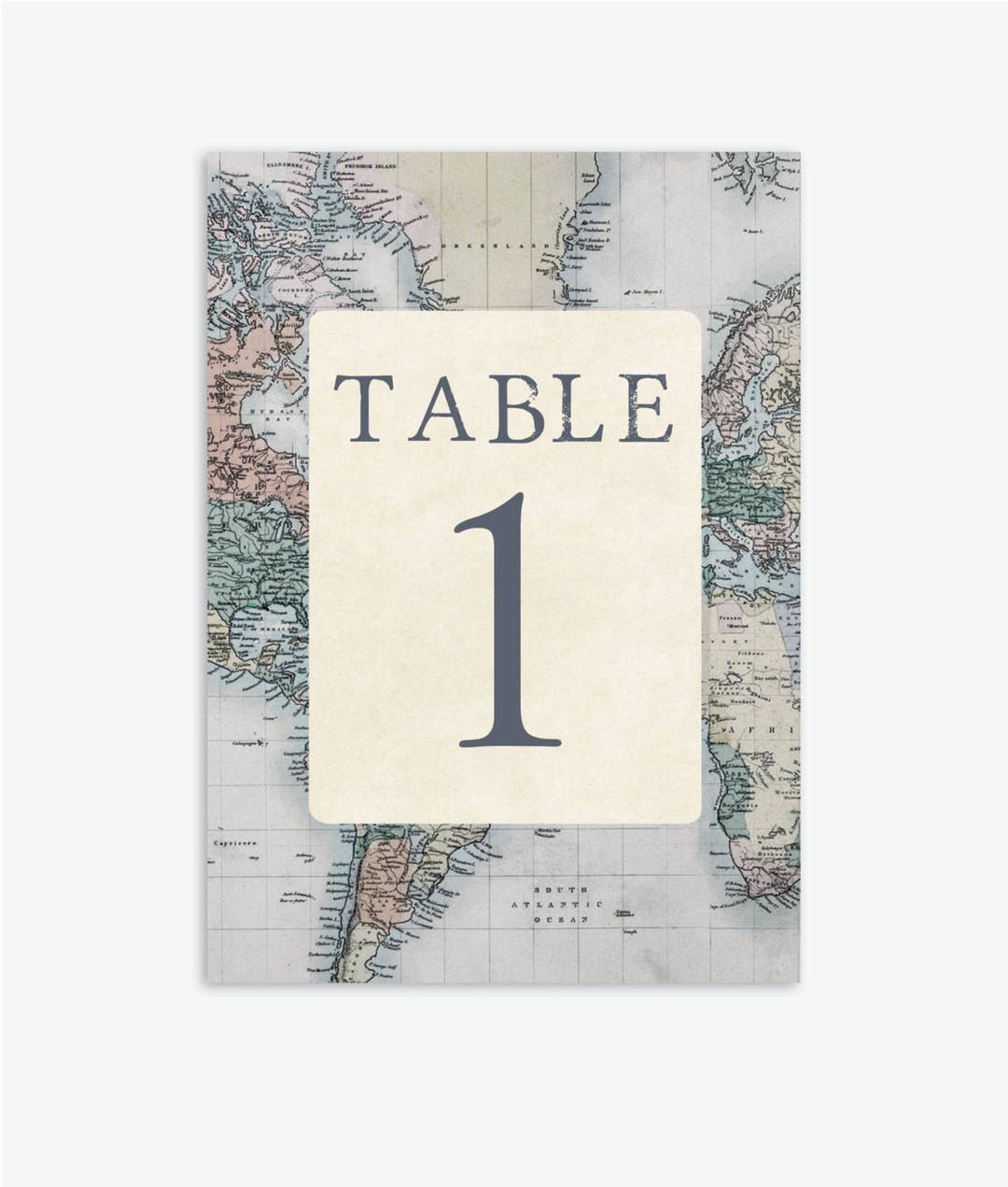 4x6 Rustic & Vintage Travel Theme Wedding Table Numbers 1-10 - Etsy