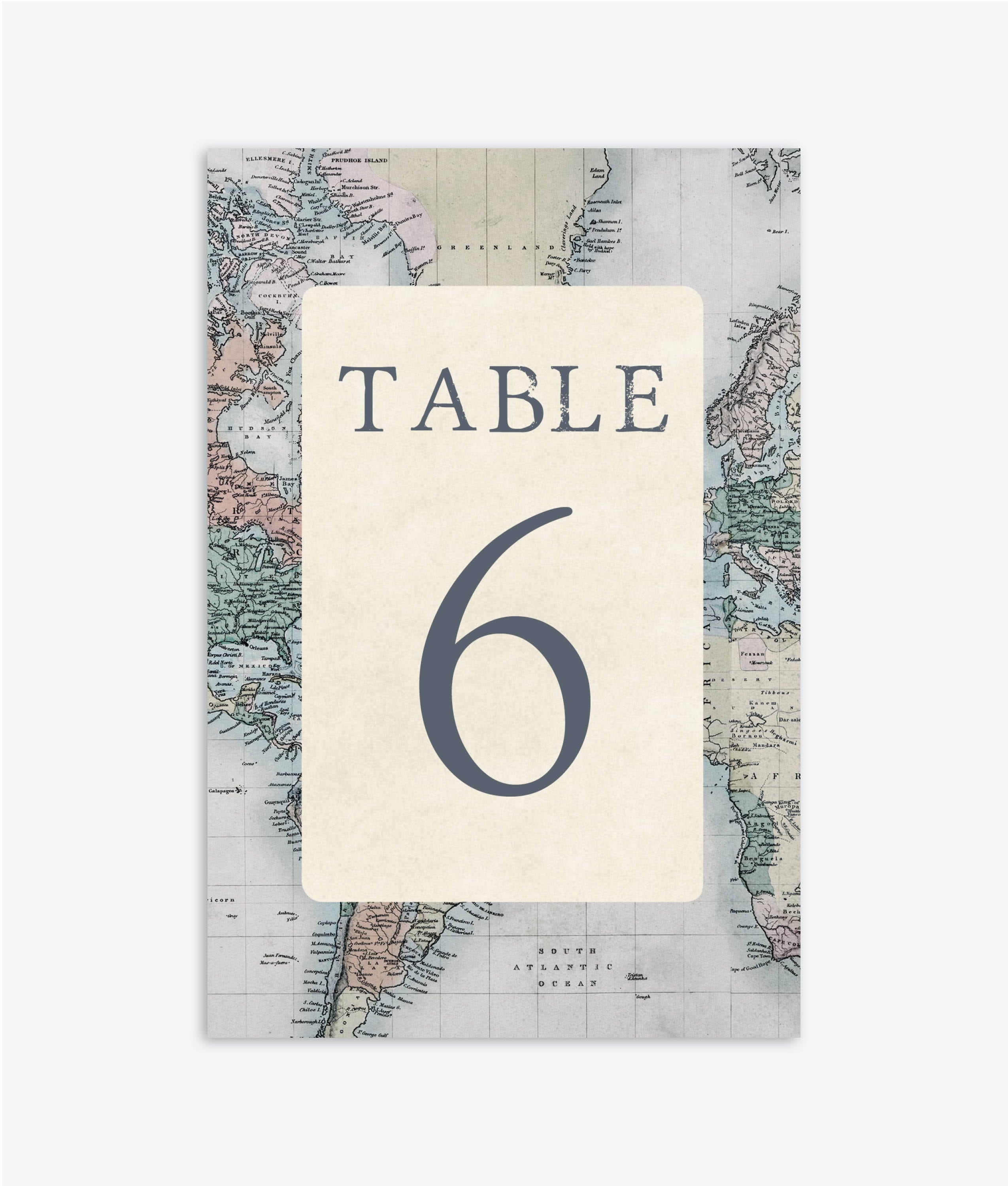 4x6 Rustic & Vintage Travel Theme Wedding Table Numbers 1-10 | Etsy