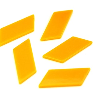 90s' Yellow Parallelograms. Vintage Geometric Form. 5 Pieces. - Etsy