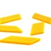 90s' Yellow Parallelograms. Vintage Geometric Form. 5 Pieces. - Etsy