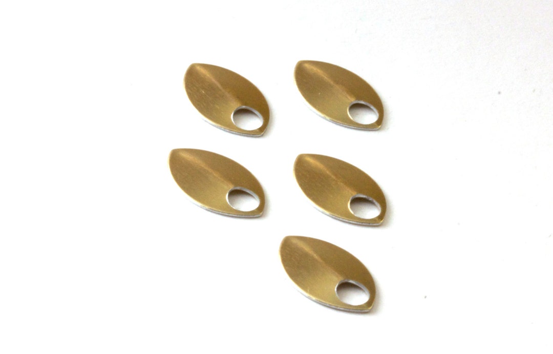 Vintage Matte Gold Oval Tile Aluminium Pendants. Gold Charms. 5 Pieces ...