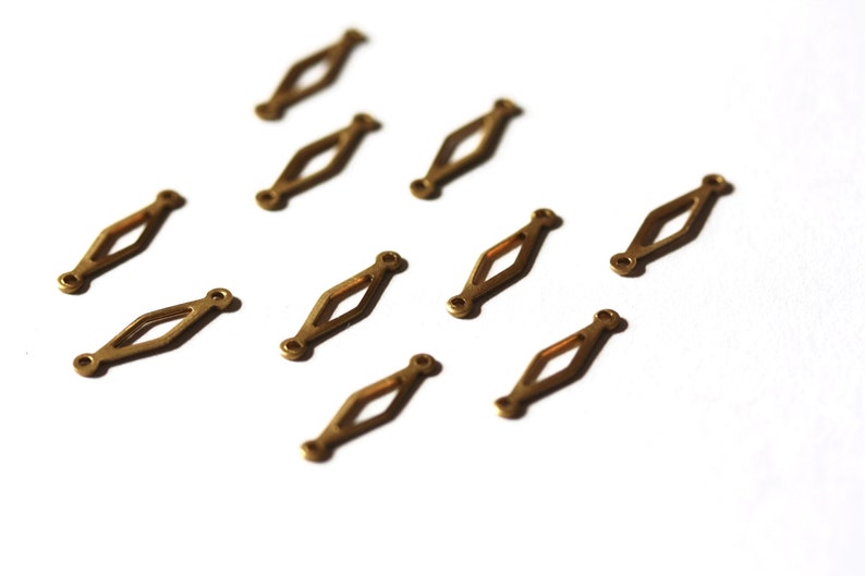 Small Gold Diamond-shaped Connectors. 10 Pieces - Etsy