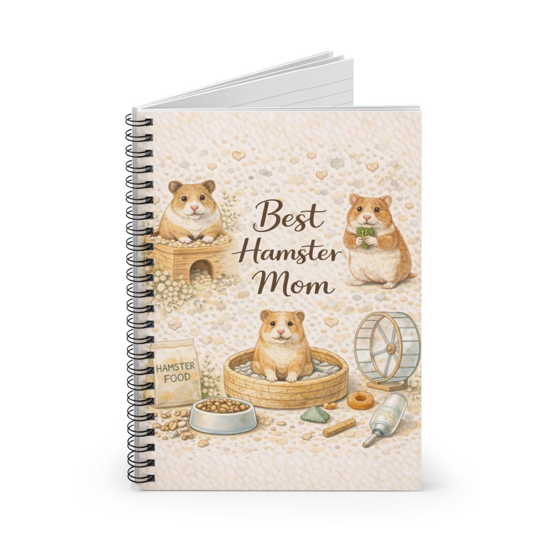 Best Hamster Mom Spiral Notebook | Ruled Journal, Cute Hamster ...