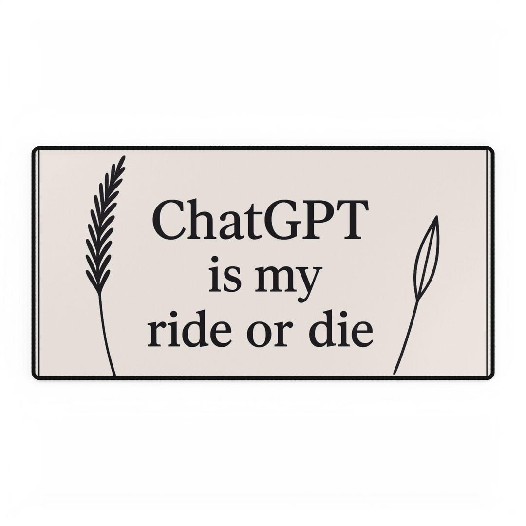 Chatgpt Desk Mat - Inspiring Home Office Decor, Funny Gift for Coders ...
