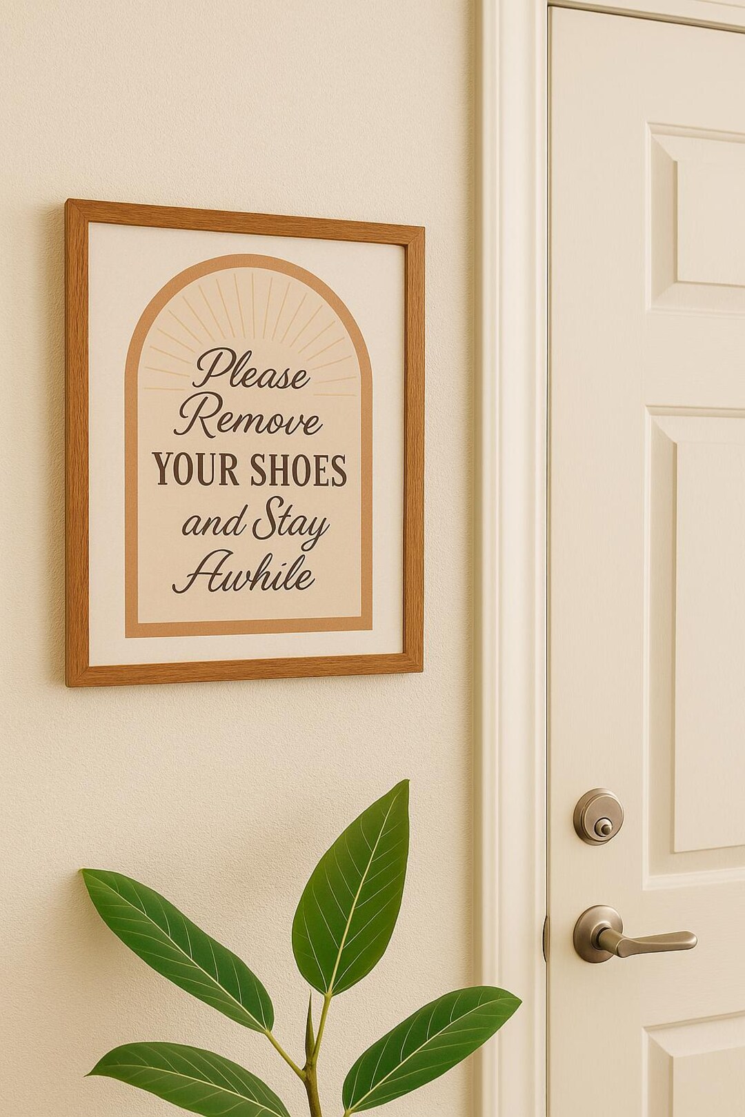 Boho Remove Your Shoes Sign: Entryway Decor Printable (digital Download ...