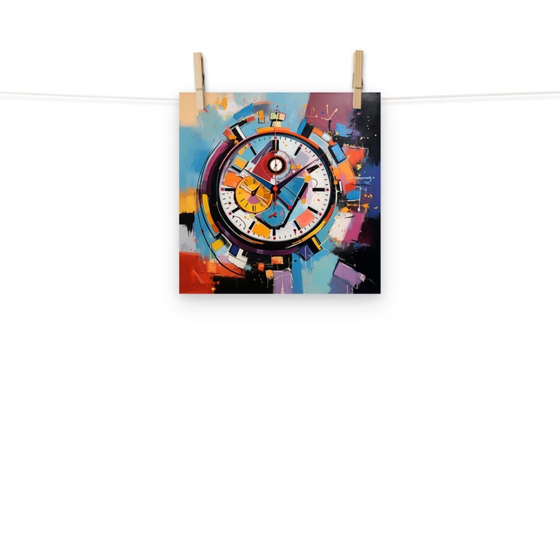 Clock Poster - Wassily Kandinsky Abstract Art Graphic - Etsy