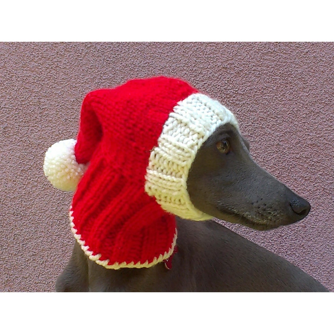 Santa Dog Hat, Christmas Dog Hat, X-mas Dog Hat, Dog Hat, Dog Snood ...