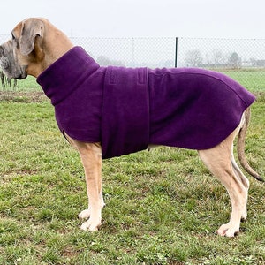 Great Dane Coat, Great Dane Fleece Coat, Dog Trench Coat, Fleece Dog ...