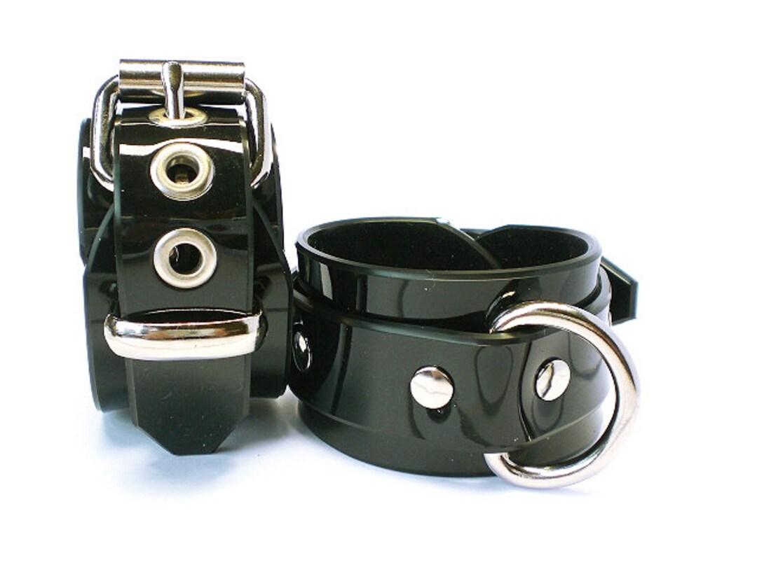 PVC Restraints PVC Cuffs Vegan Bondage Vegan BDSM Bondage - Etsy