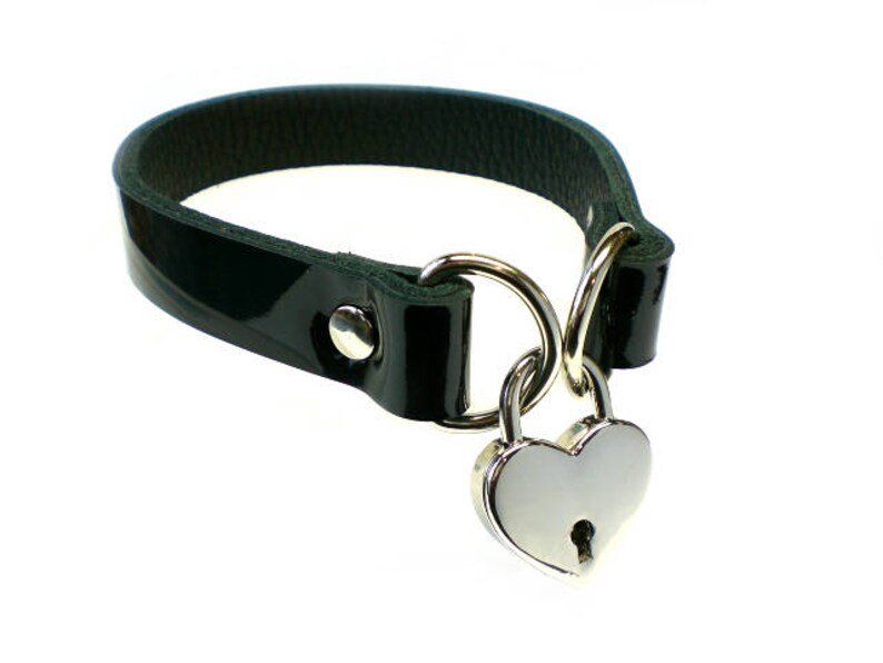 BDSM Collar Heart Lock Collar Bondage Collar Ddlg Collar - Etsy