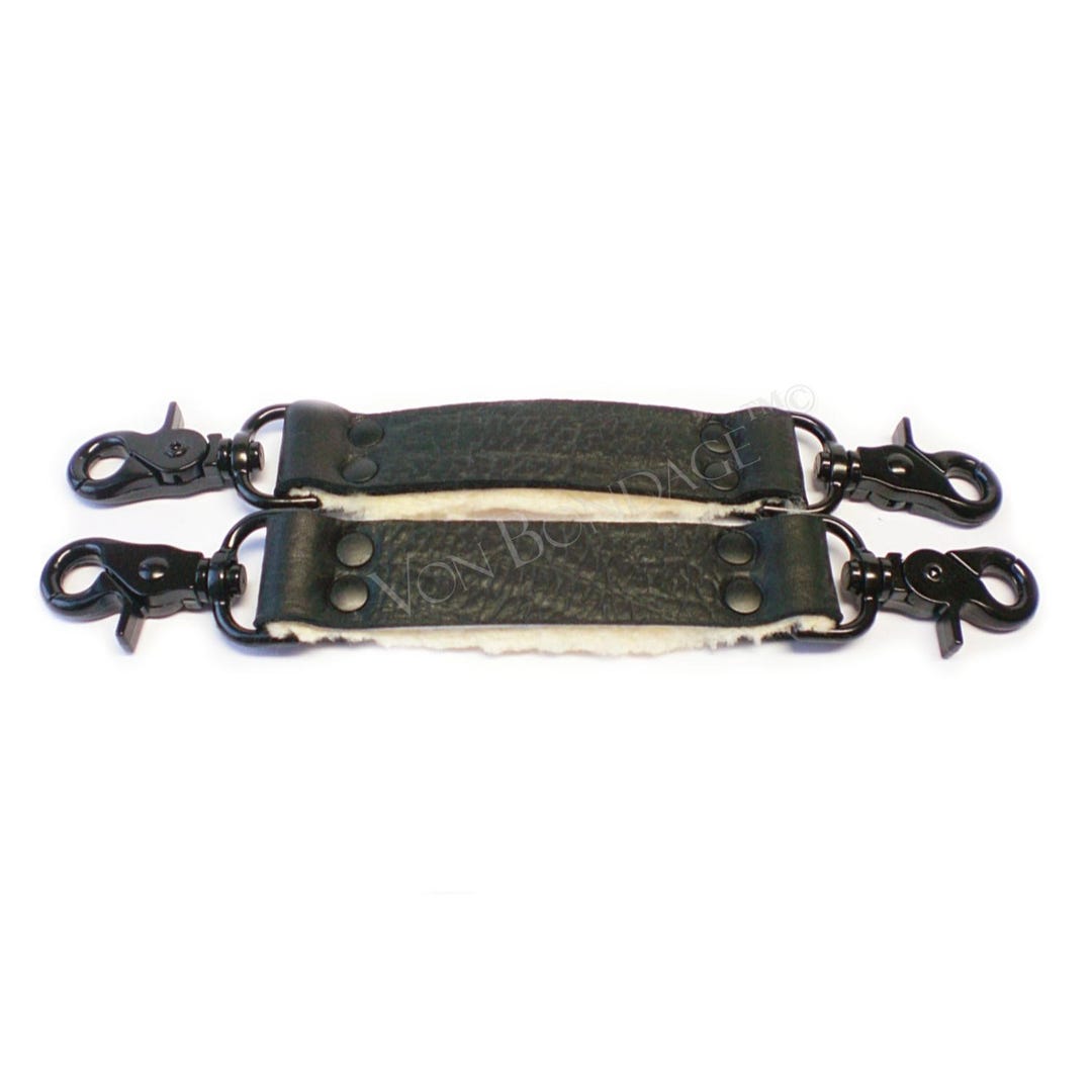 Fur-lined Sheepskin Bondage Straps 10" Long for Hogtie | Nickel Free ...