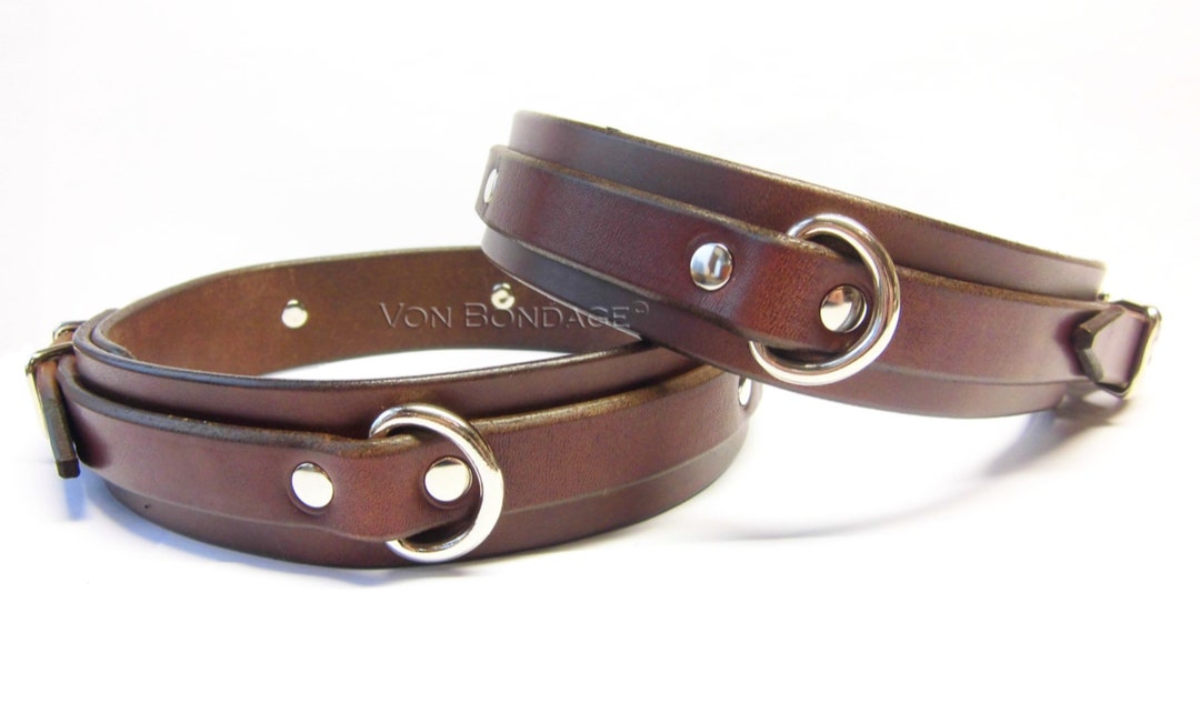 Thigh Restraints, Leather Thigh Cuffs, BDSM Thigh Restraints, Leather ...