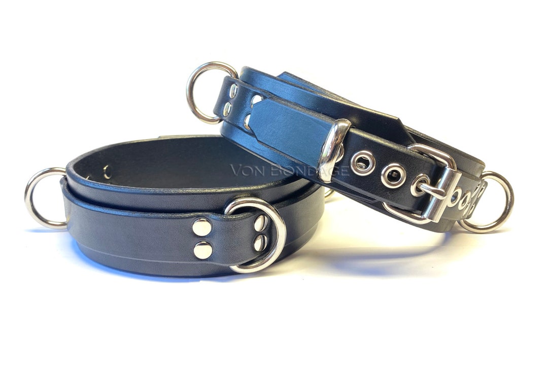 Thigh Restraints, Leather Thigh Cuffs, BDSM Thigh Restraints, Leather ...