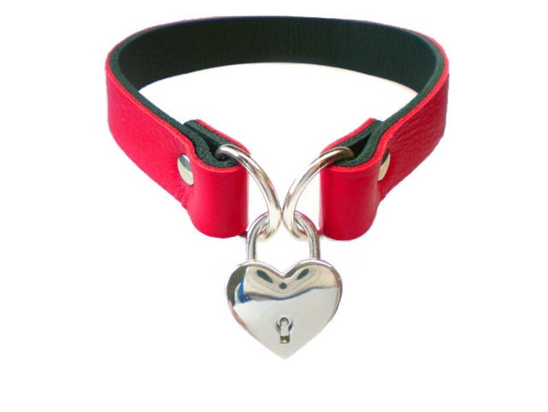 BDSM Collar Heart Lock Collar Bondage Collar Ddlg Collar - Etsy