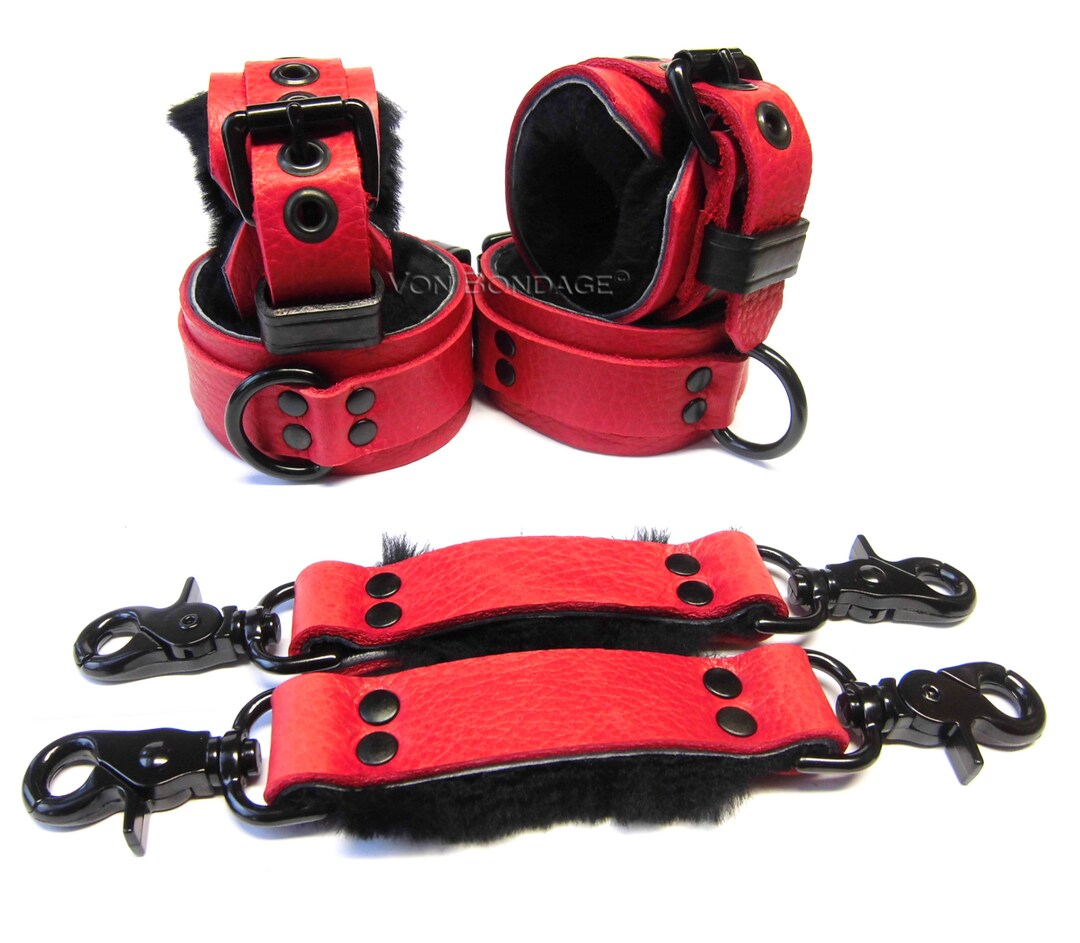 Lockable BDSM Restraints/cuffs, Sheepskin Fleece Restraints, Soft Furry ...