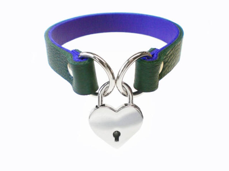 BDSM Collar Heart Lock Collar Bondage Collar Ddlg Collar - Etsy