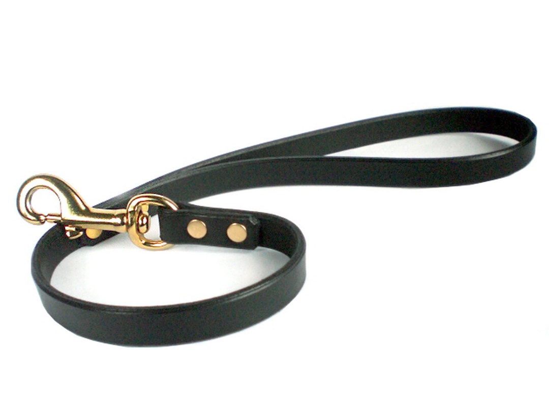 3ft All Leather Leash/lead in Brass, Mistress/master's Lead for Slave ...