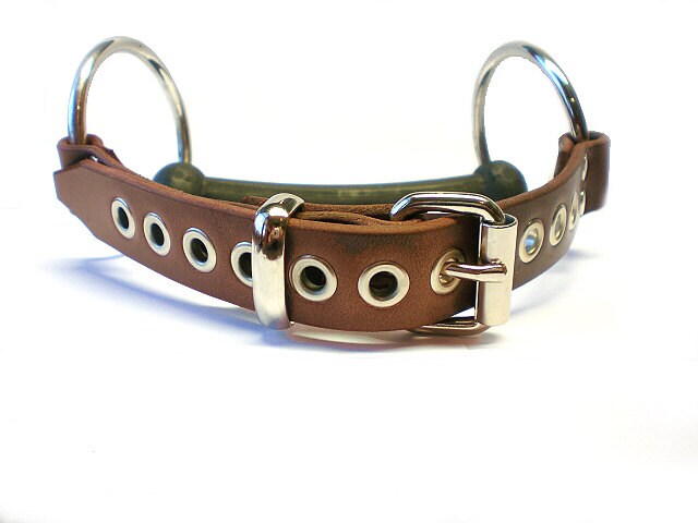 Lockable Brown Leather BDSM Gag Neoprene Rubber Bit Gag 4 | Etsy