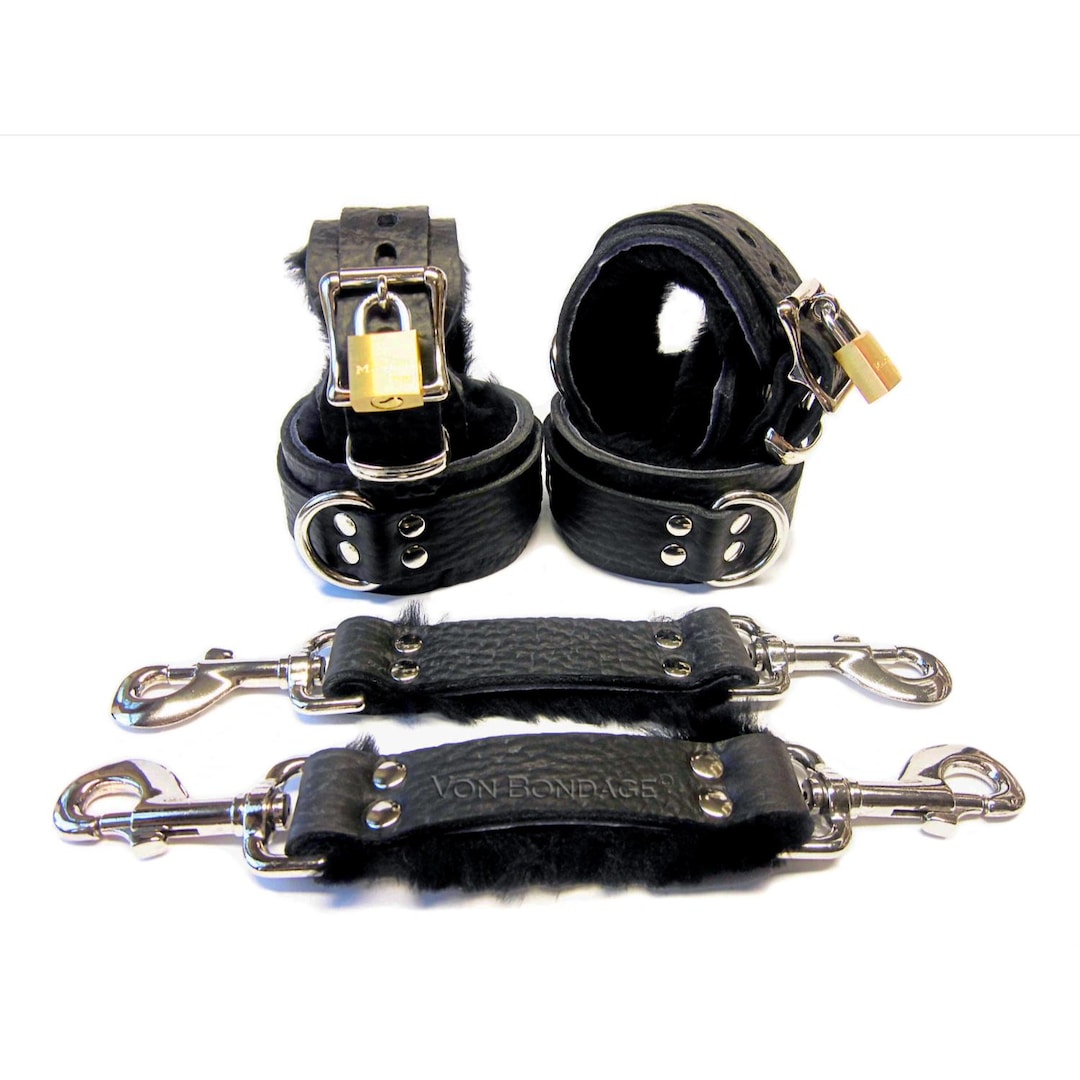 Restraints Set W/fleece, BDSM Set, Bondage Set, Wrist Ankle Restraints ...