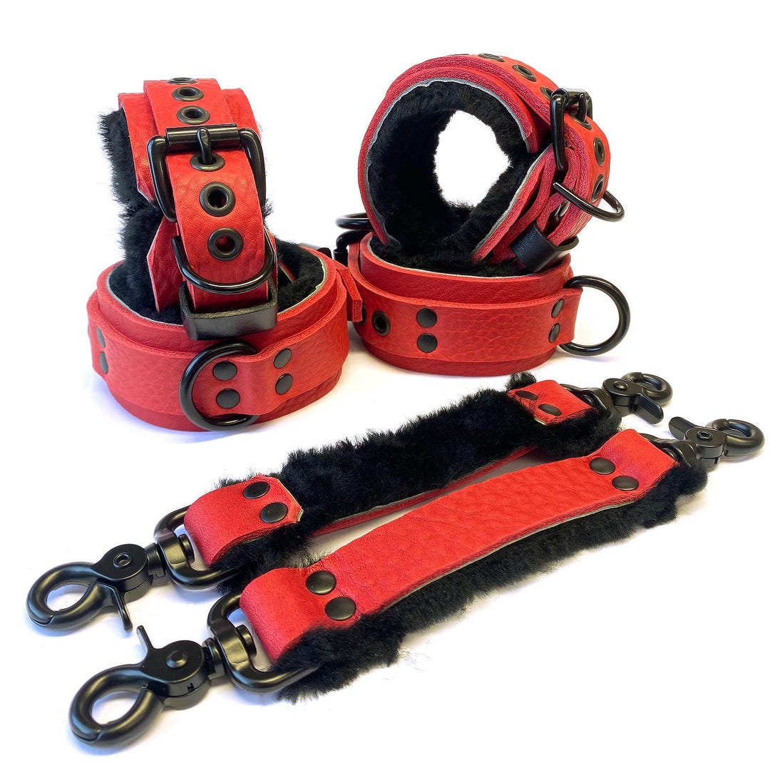 Lockable BDSM Restraints/cuffs, Sheepskin Fleece Restraints, Soft Furry ...