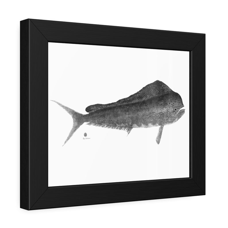 Bull Mahi dorado Gyotaku Fish Rubbing Reproduced on 310gsm Fine Art ...