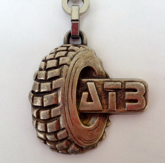 Super cool Vintage French ATB TIRE Key chain - Gem