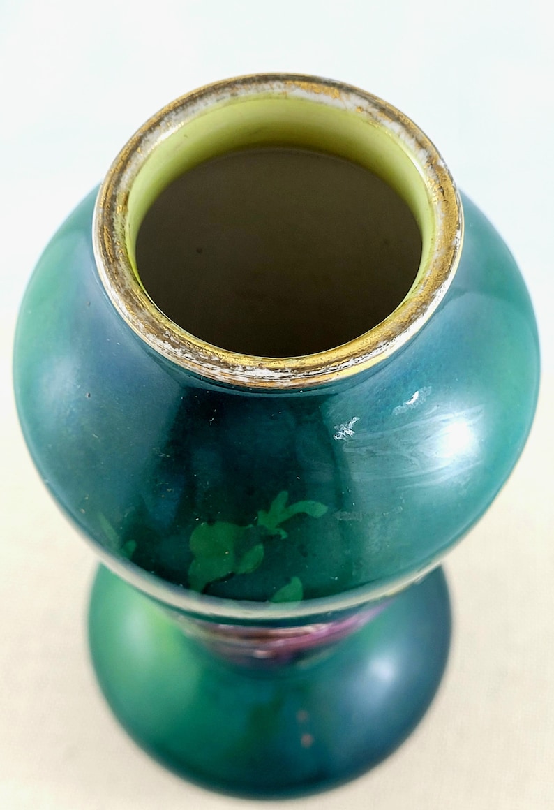 Antique German Hand Painted Peonies Vase by Royal Bonn Franz Mehlen ...
