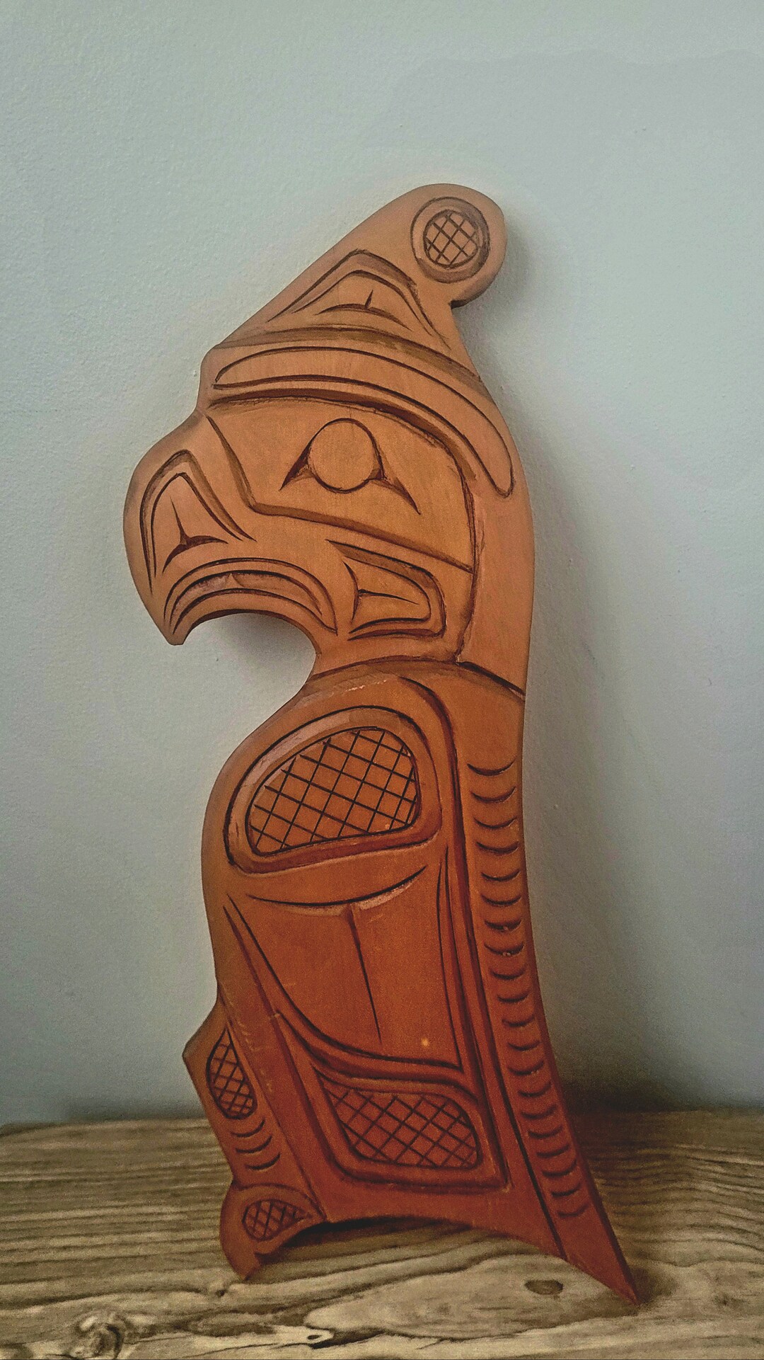 Vintage Northwest Coast Hand Carved Thunderbird Wall Plaque by Lyle ...