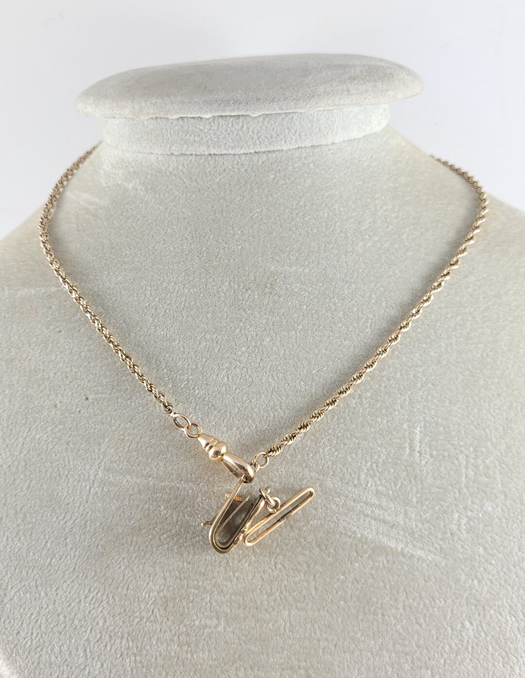 Antique Watch Fob 10kt God Pocket Watch Rope Link Chain and Gold Filled ...