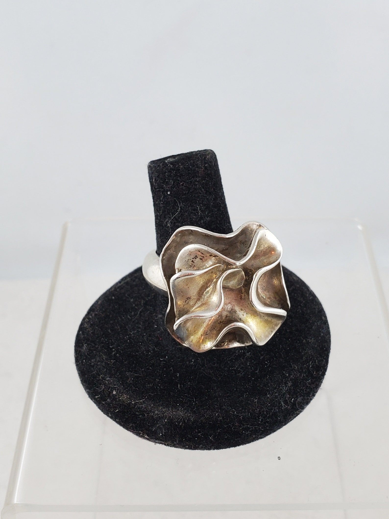 Silver Brutalist Ring Vintage Sterling Silver Heavy Brutalist - Etsy