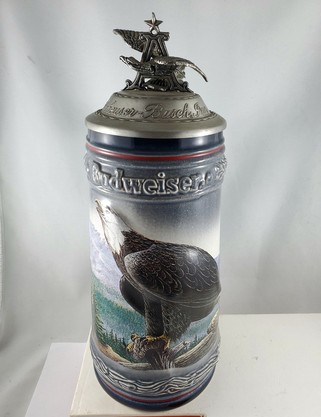 Vintage Anheuser-busch Birds of Prey Bald Eagle Stein 1991 Collector ...