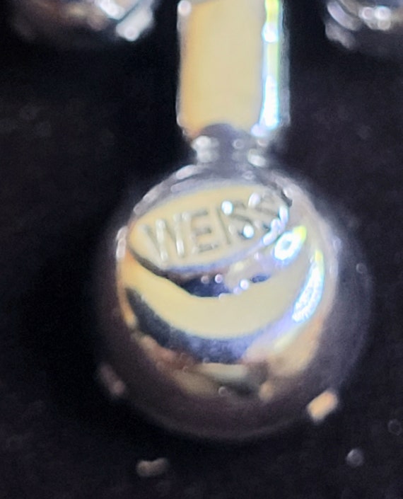 Mid Century Signed Weiss Multi Blue Rhinestone and Bl… - Gem