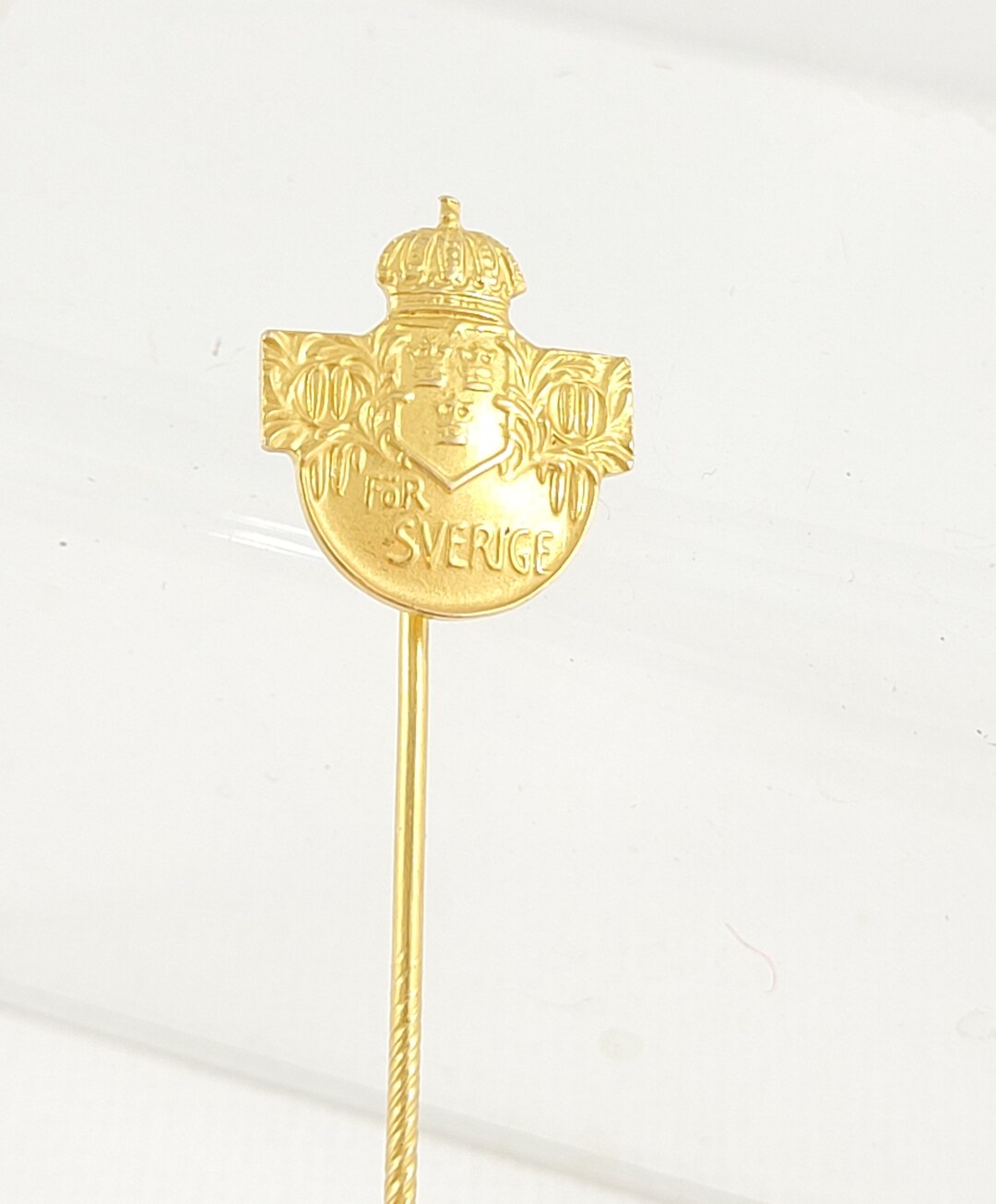 Vintage 18kt Sweden Coat of Arms Stick Pin "for Sverige" Collector's ...