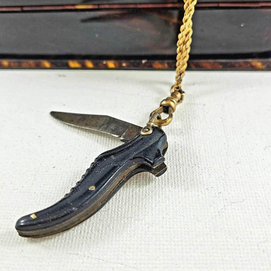 Edwardian Hanging Fob Pendant of Ladies Shoe for Chatelaine or Watch ...