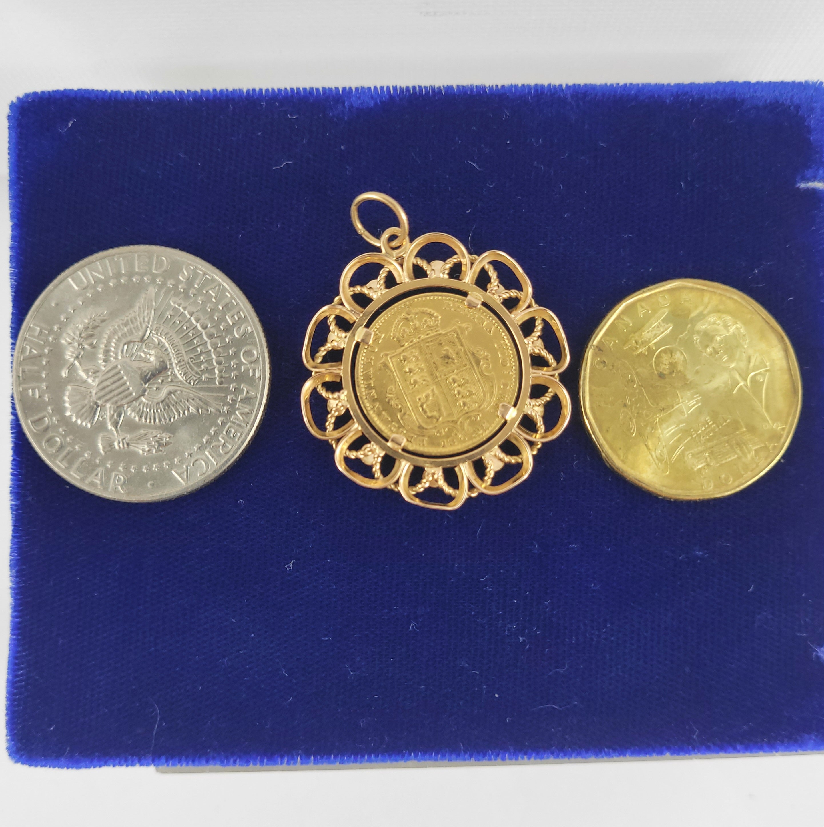1892 Half Sovereign Antique British Half Sovereign Coin in Hand Made ...