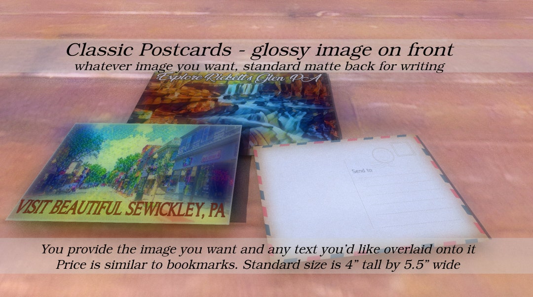 Custom Personalized Postcards Using Your Image / Photo - Etsy