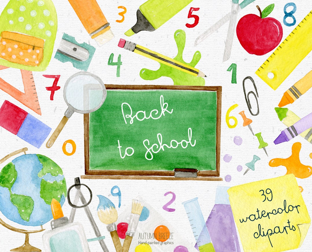 Back to School Clipart School Graphics Teacher Clipart School Supplies ...